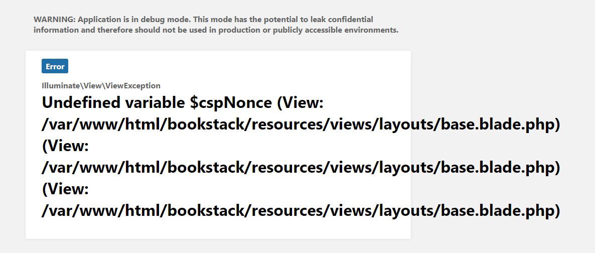 Error Message On Maintenance Mode · Issue 3331 · Bookstackapp Bookstack · Github