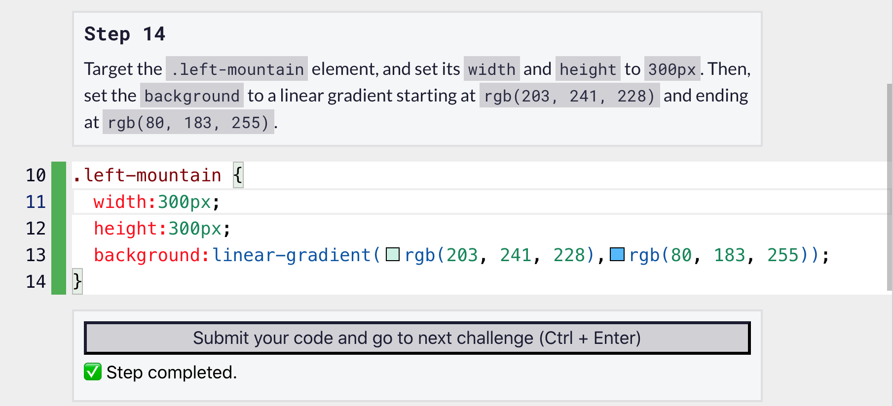 Firefox doesn't accept the correct answer for Step 8 of the CSS ...