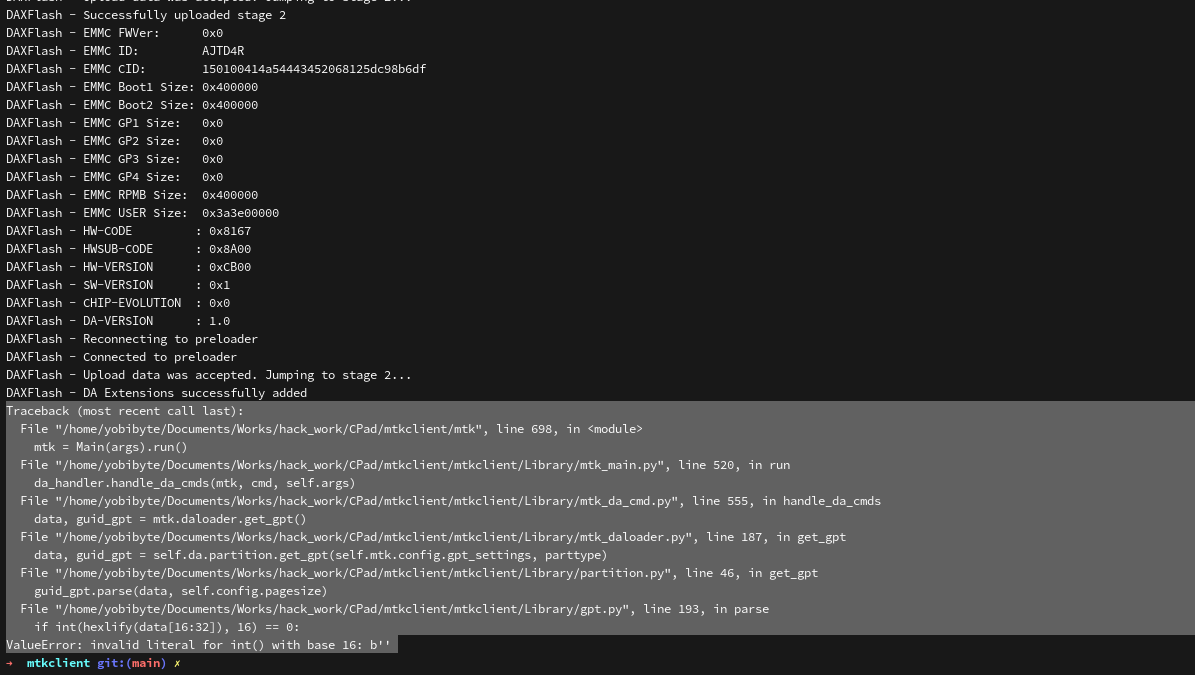 Unable to write preloader (MT8167 / BROM mode) · Issue #289 · bkerler/mtkclient · GitHub