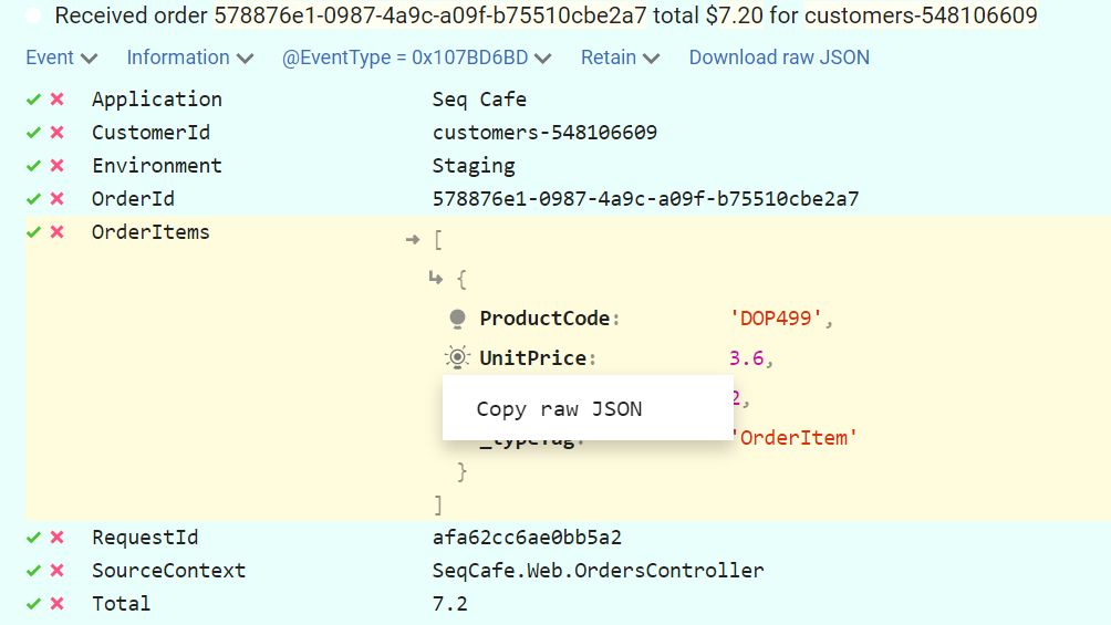 Better viewer for nested structured data · Issue #1014 · datalust/seq-tickets · GitHub