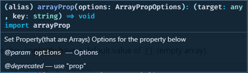Reflect on the documentation that @arrayProp is deprecated · Issue #301 · typegoose/typegoose ...
