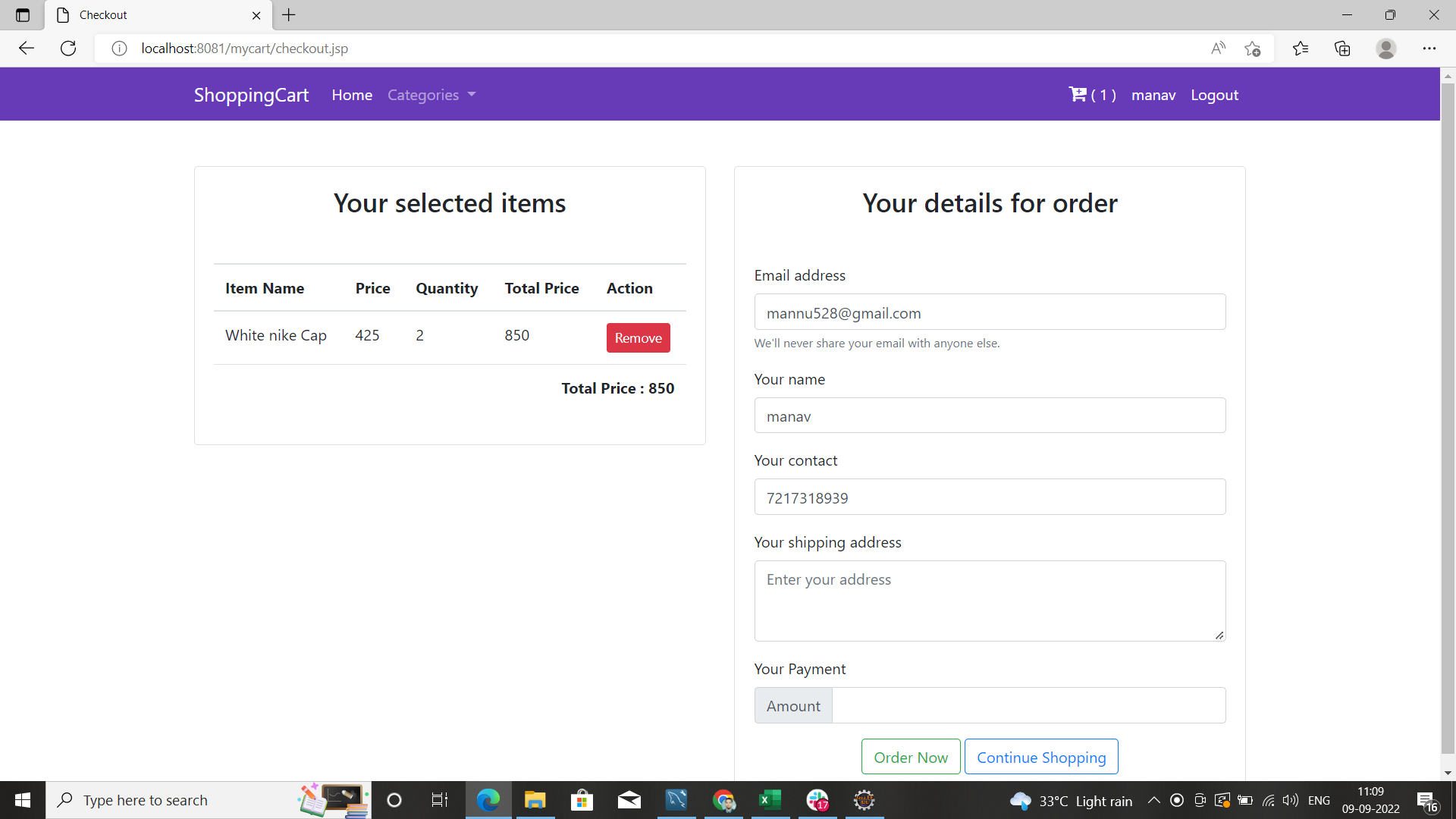 GitHub - Manvendra2002/ShoppingCart: ShoppingCart is a E-Commerce Based web Application. which ...