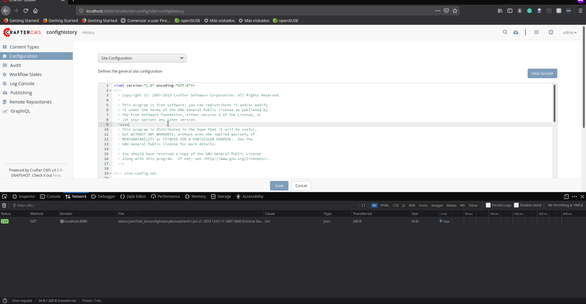 [studio] History doesn't work in Site Config - Configuration · Issue #3235 · craftercms ...