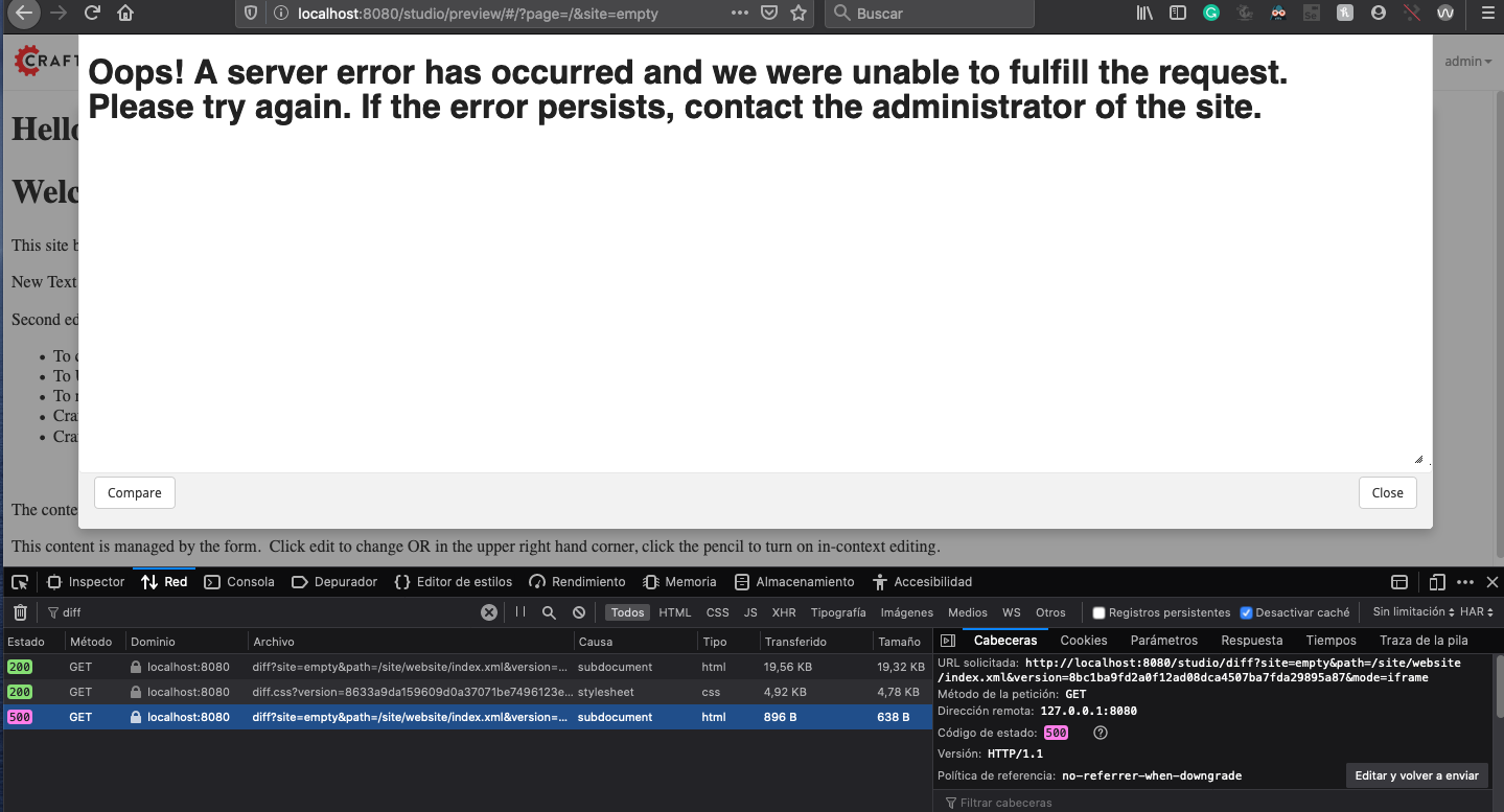 [studio] Compare to Current not working · Issue #3797 · craftercms/craftercms · GitHub