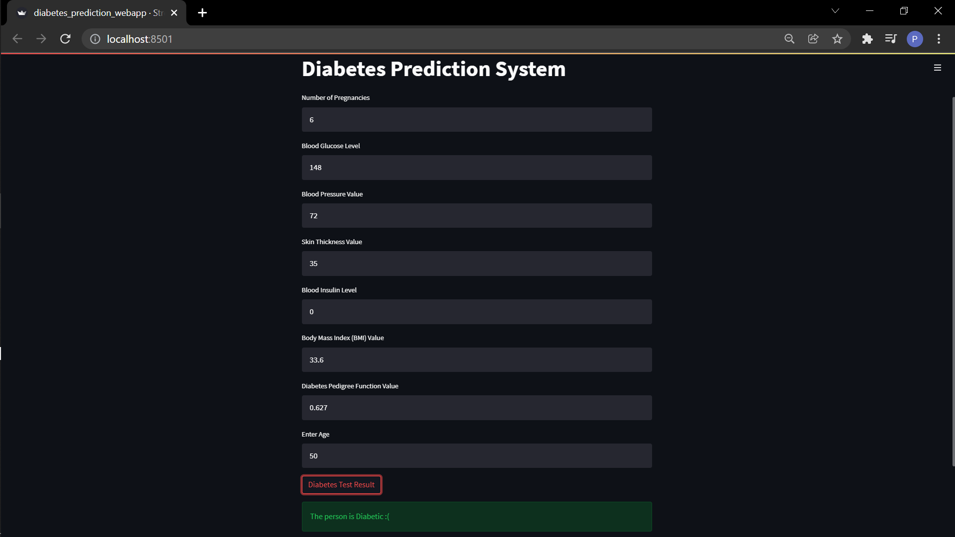 GitHub - pushpj/Diabetes-Prediction-System: This project predicts if a ...