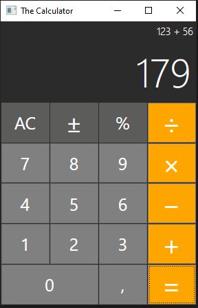 GitHub - Tomas-Beranek/Calculator: WPF app of apple like calculator