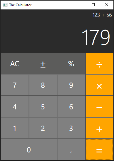 GitHub - Tomas-Beranek/Calculator: WPF app of apple like calculator