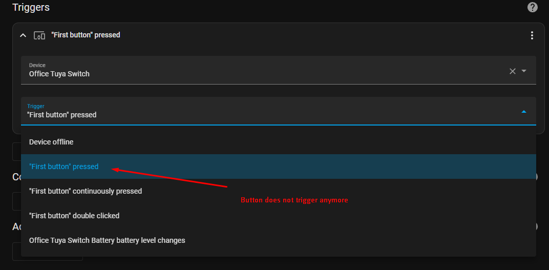 Buttons no longer trigger on button presses · Issue #92182 · home-assistant/core · GitHub