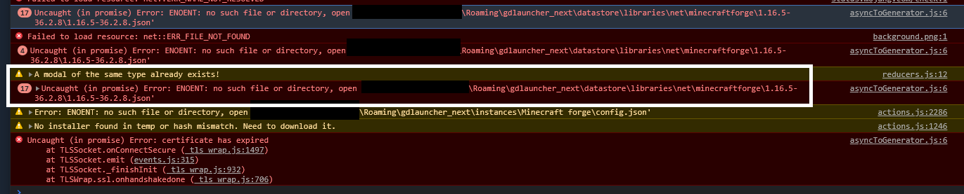 Forge v36.2.8 can not be found · Issue #1126 · gorilla-devs/GDLauncher · GitHub
