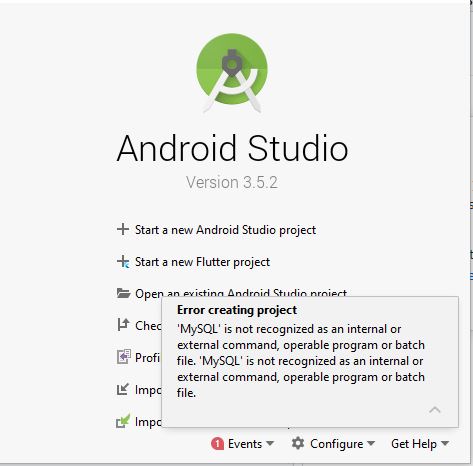 MySQL' is not recognized as an internal or external command, operable program or batch file ...
