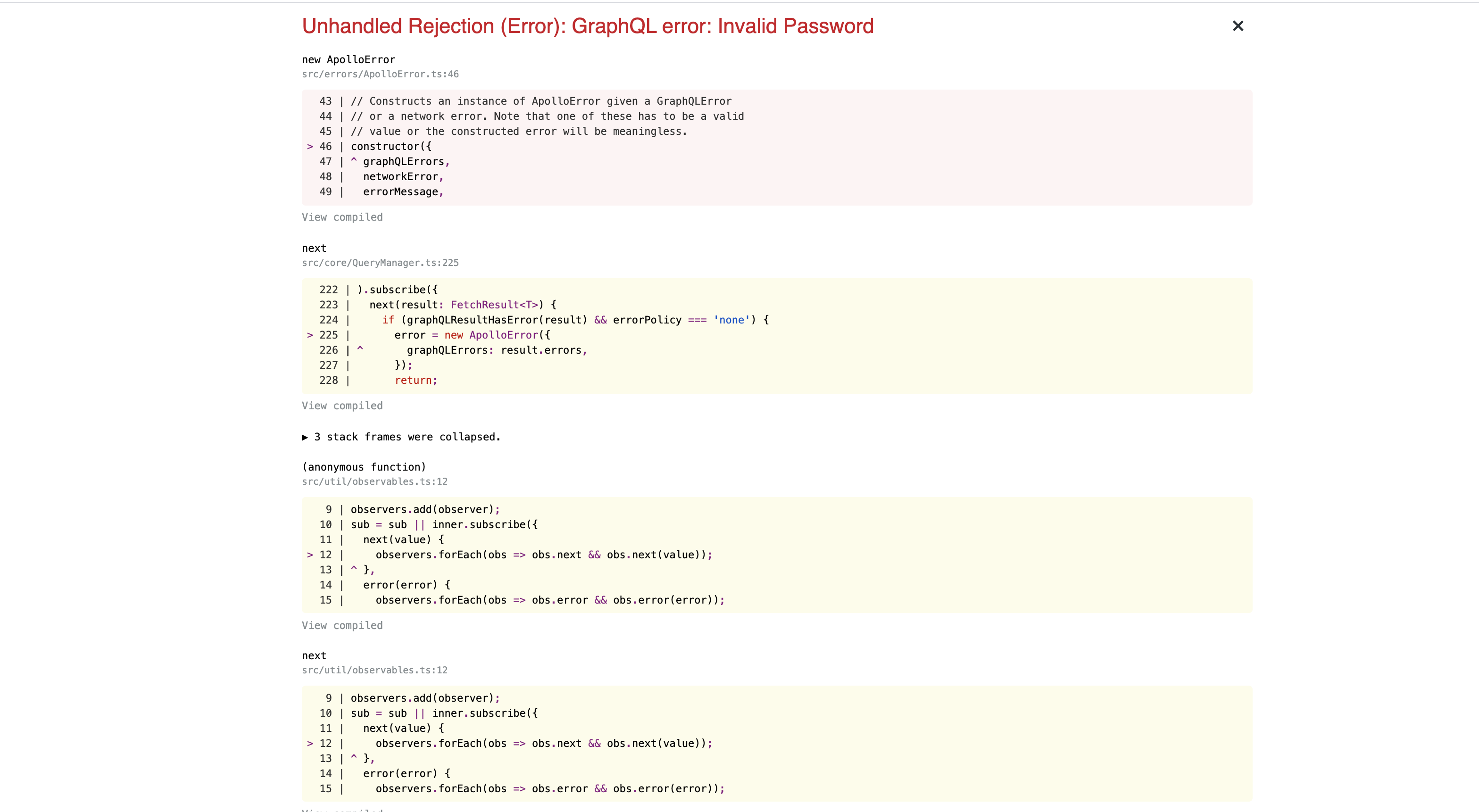 Apollo Client Error When I Pass A Wrong Password For Login · Issue 6835 · Apollographql Apollo