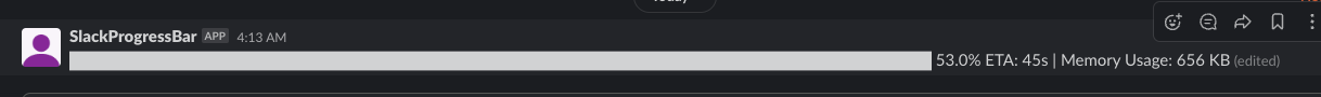 GitHub - r-scheele/SlackProgressBar: Real-time progress bar in a Slack channel written in Go.