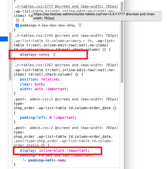Admin Orders area always shows Status and Date columns · Issue #26495 ...