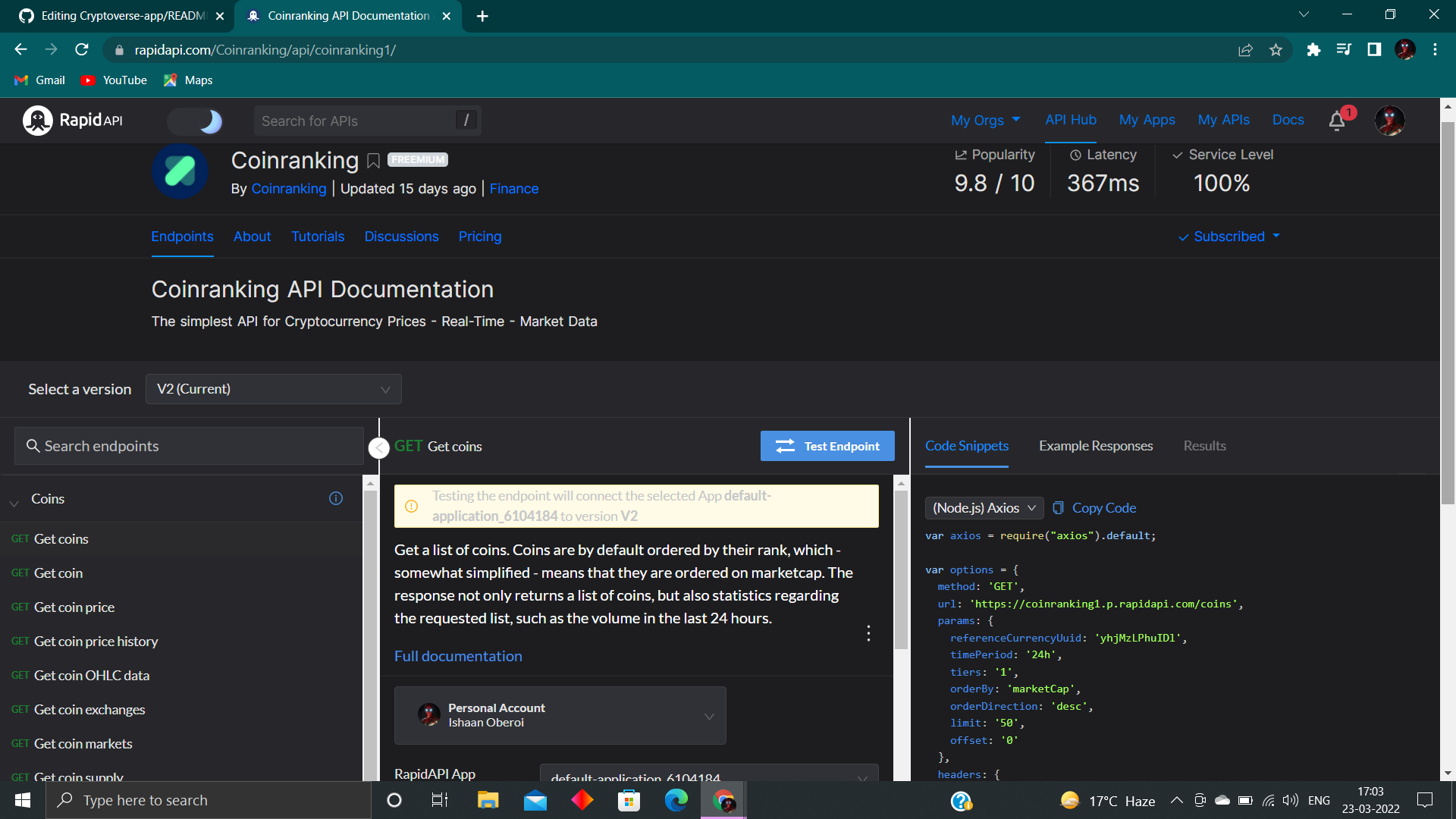 GitHub - Ishaan25-tech/Cryptoverse-app: My project was inspired by this crypto verse and is ...