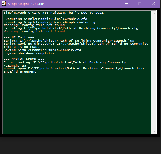 Crash when launching · Issue #6227 · PathOfBuildingCommunity/PathOfBuilding · GitHub
