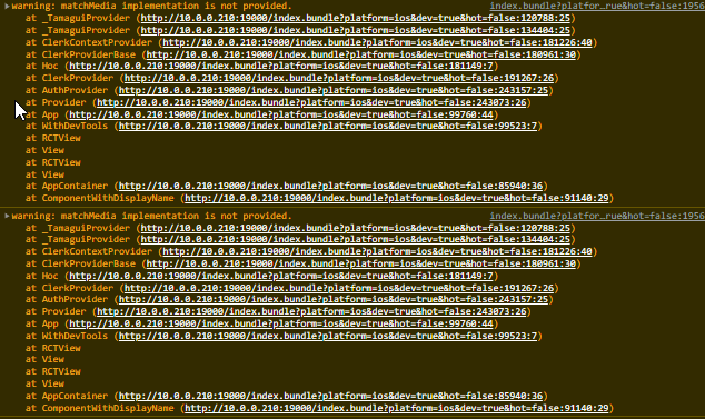 warning: matchMedia implementation is not provided. · Issue #641 · tamagui/tamagui · GitHub