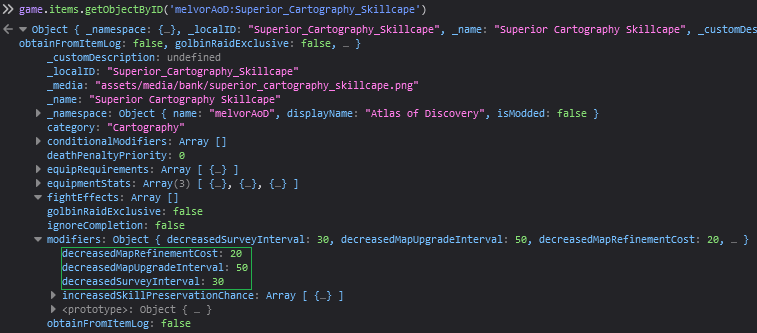 [Bug]: AoD Cape of Completion has extra Cartography interval reduction percent not found on ...