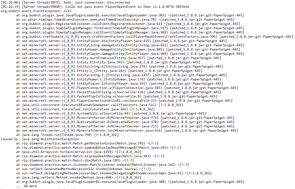 Arenas not restoring themselves after a duel (Spleef) · Issue #217 · diamond-rip/Eden · GitHub