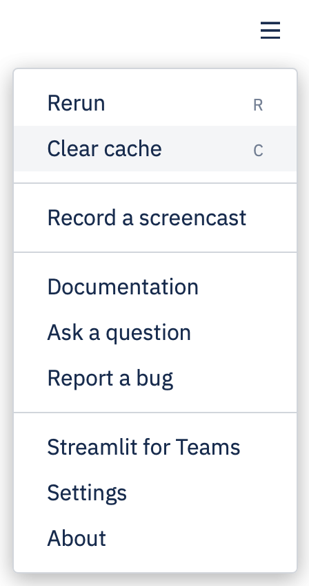Allow dashboard menu options to be changed · Issue #3623 · streamlit ...