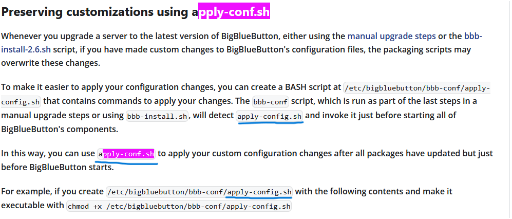 Apply Configsh Or Apply Confsh · Issue 17766 · Bigbluebutton 