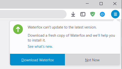 Update Notification · Issue #2160 · BrowserWorks/waterfox · GitHub