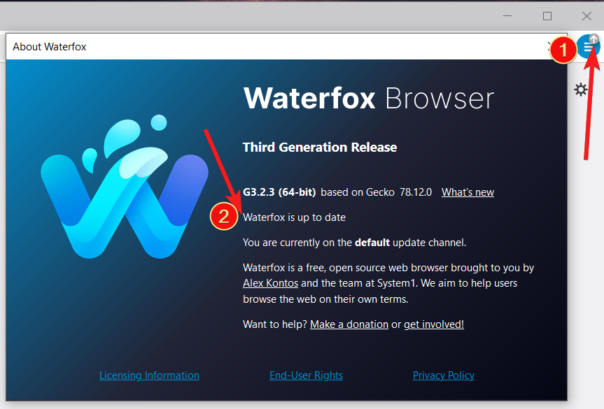 Update Notification · Issue #2160 · BrowserWorks/waterfox · GitHub