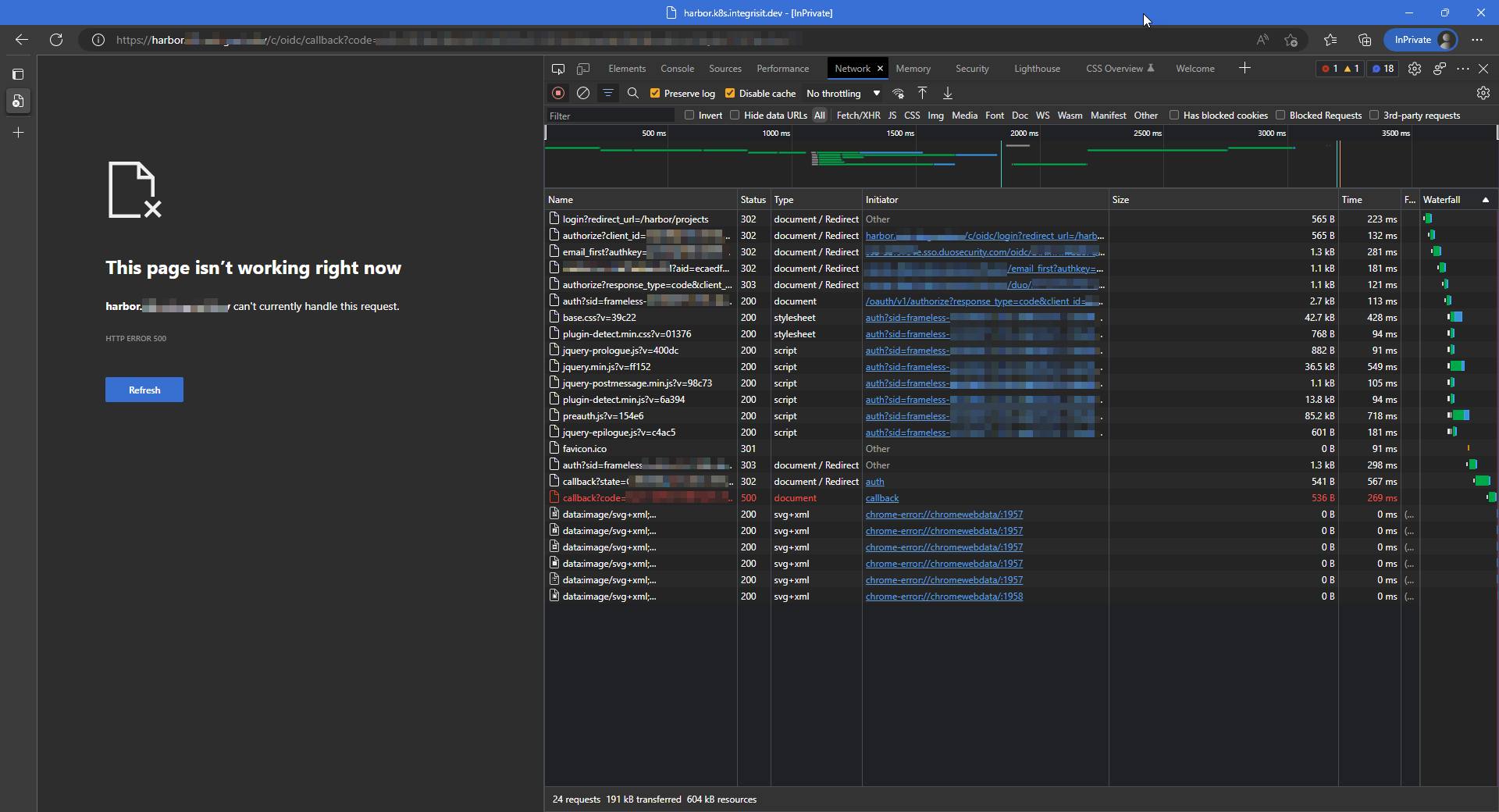 OIDC Callback HTTP Status Code 500 · Issue #18625 · goharbor/harbor · GitHub