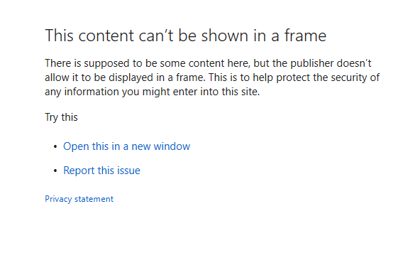 Unable To Load Web Application In An Iframe Using Microsoft Edge Browser · Issue 5918