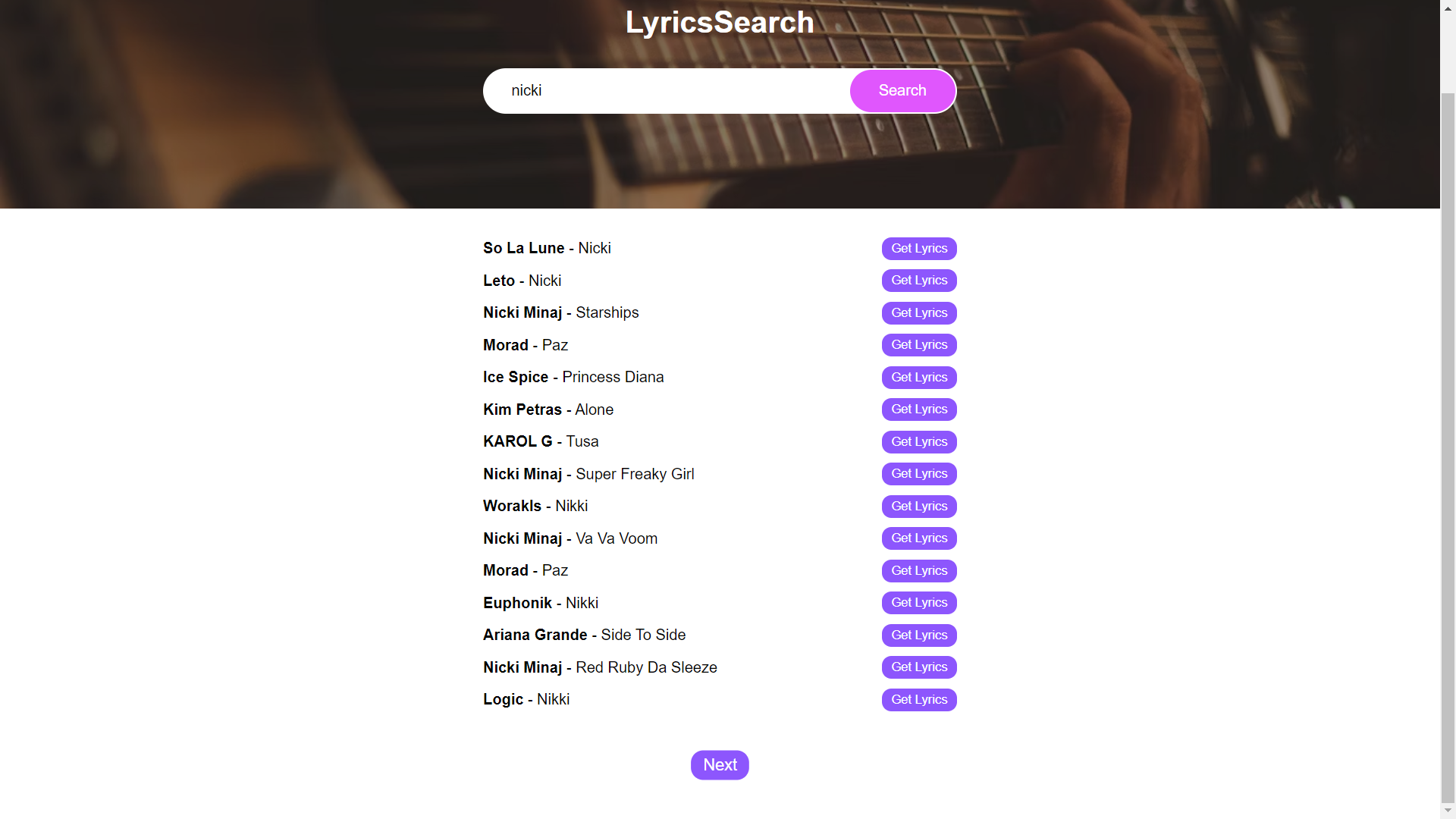 GitHub - shreeyanshi-2111/lyric-search