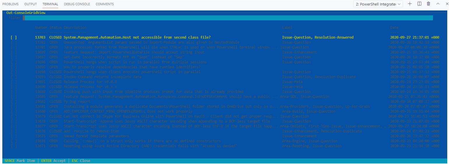 Colorization needs help for CodeSpaces · Issue #111 · PowerShell/ConsoleGuiTools · GitHub