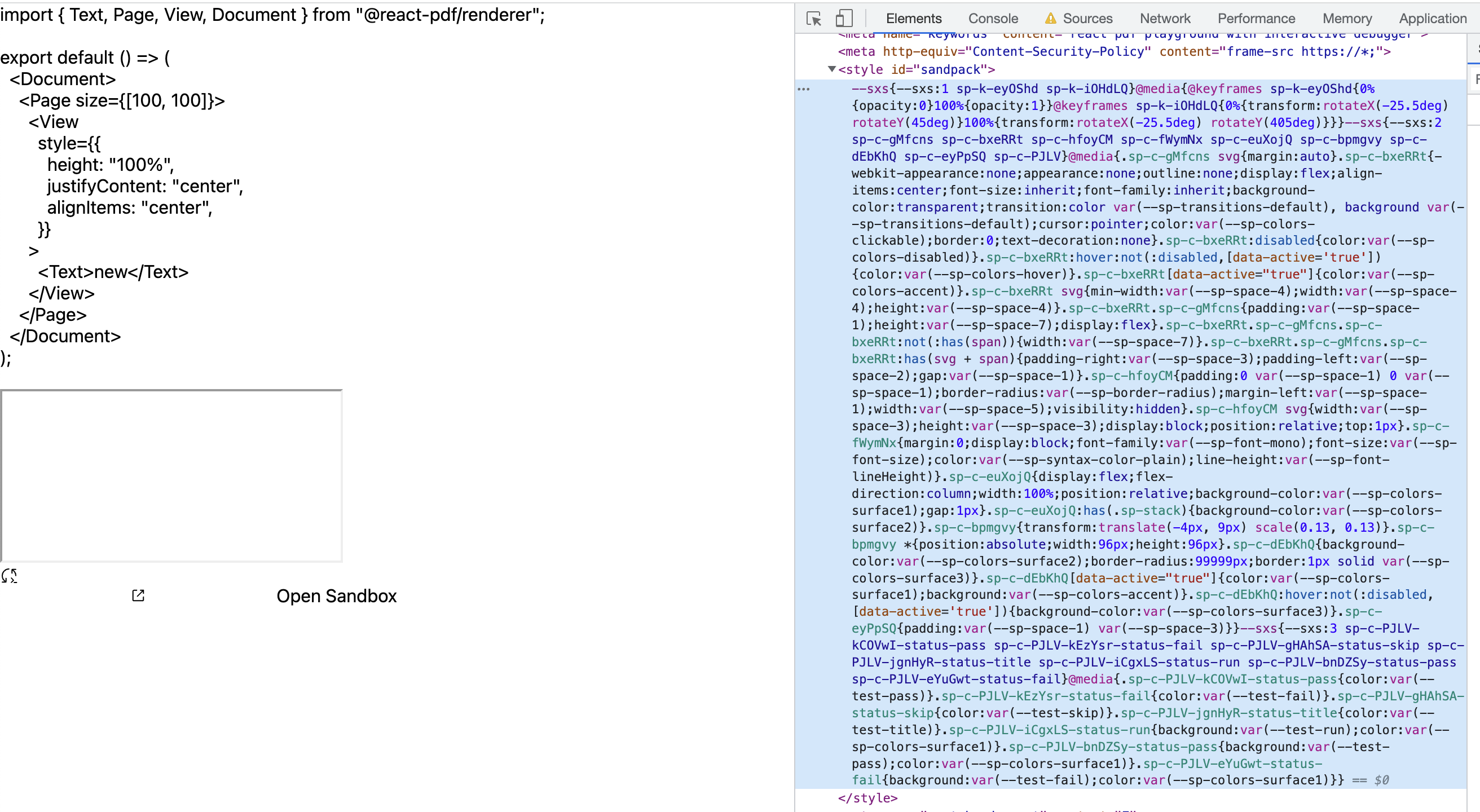 Getsandpackcsstext Breaks Preview And Logs · Issue 824 · Codesandbox Sandpack · Github