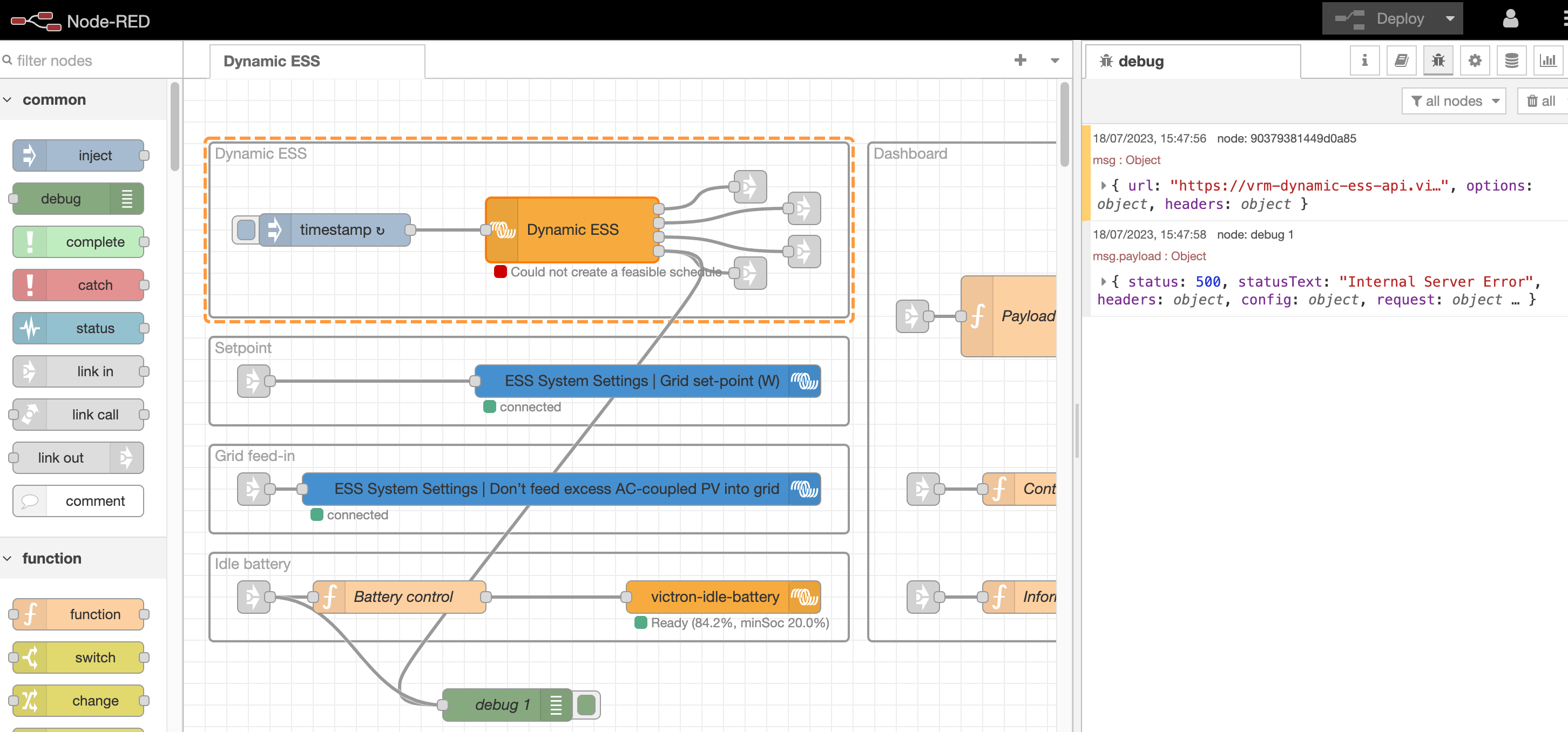 [Bug]: Could not create a feasible schedule · Issue #32 · victronenergy ...