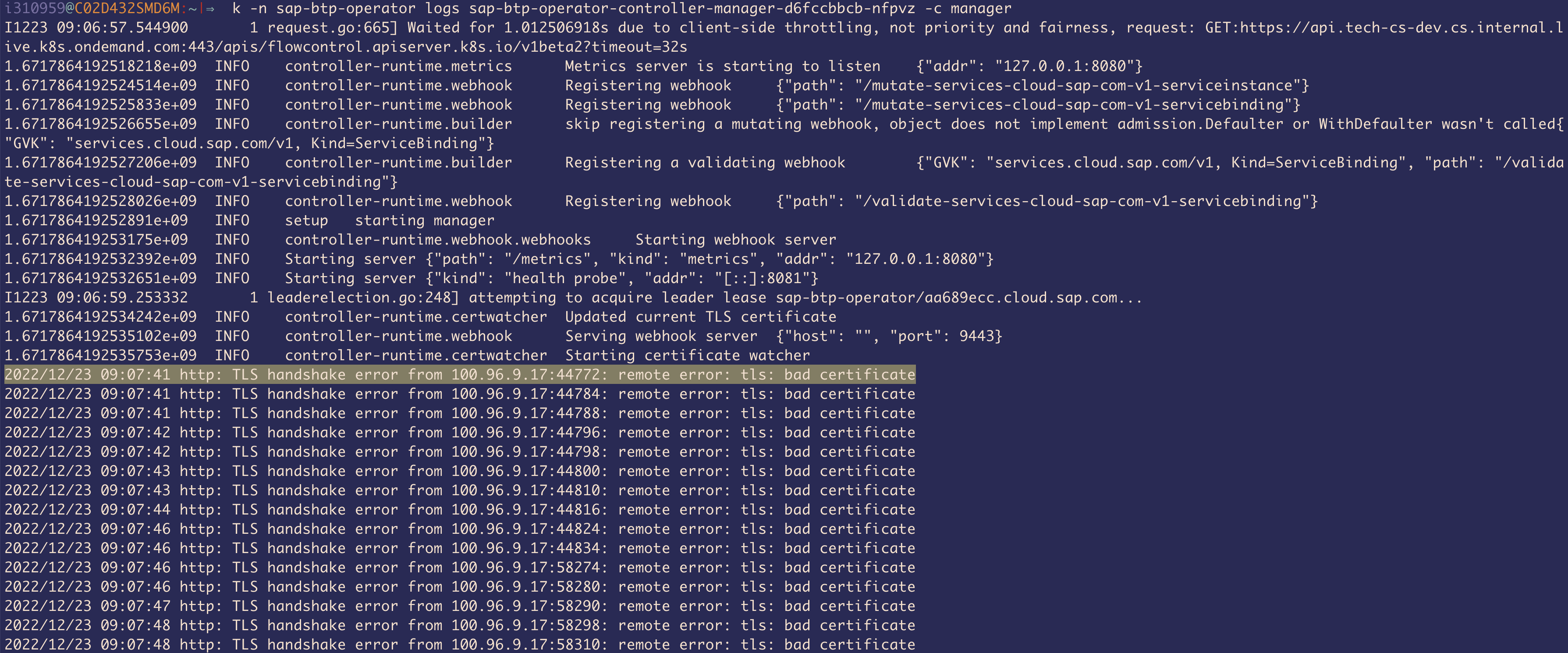 20221223 090741 Tls Handshake Error From 1009691744772 Remote Error Tls Bad