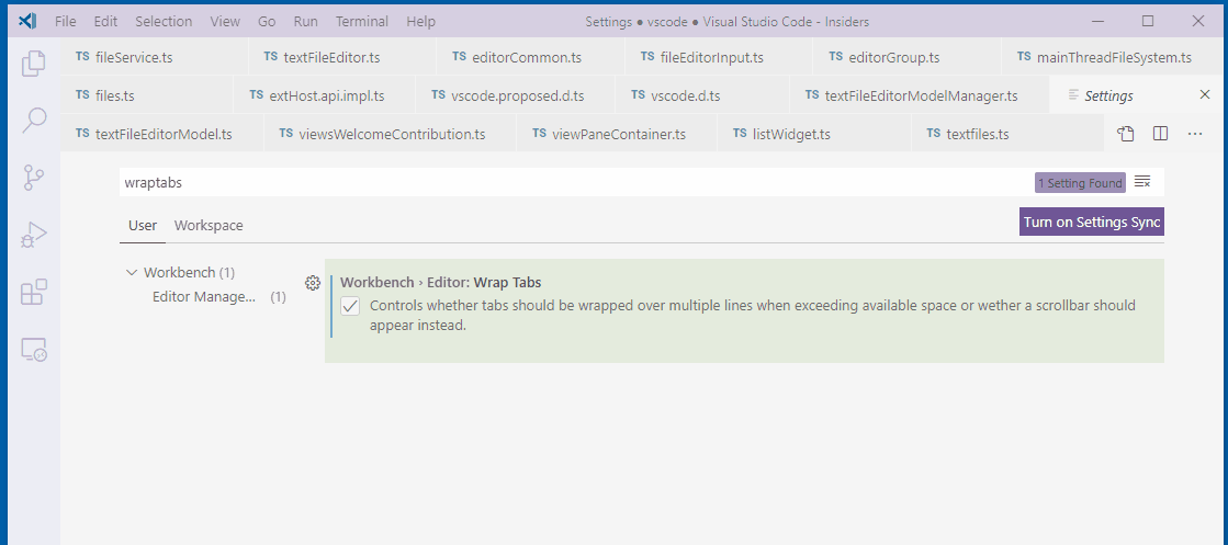 State of tabs is not fully updated when toggling workbench.editor ...