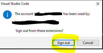 Account sign-out dialog "Sign out" button caption should be "Sign Out ...