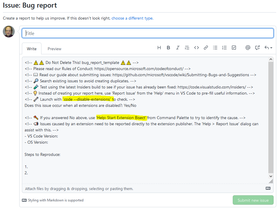 A shortcut to disable/enable all installed extensions (Your bug issues ...