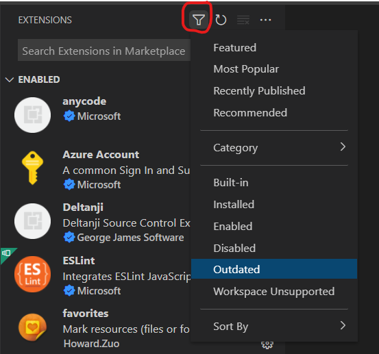 Finding outdated extensions is difficult · Issue #143303 · microsoft ...