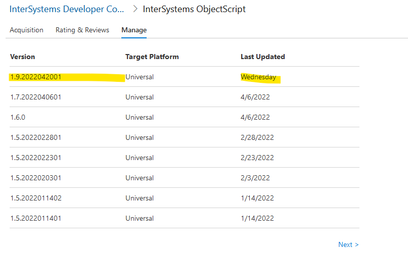 New versions of VS Code extensions published with `vsce publish` are ...