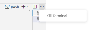 Move terminal trashcan button away from the opened terminal buttons ...