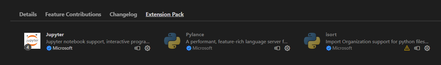 Installing certain extensions (e.g. Python) automatically installs a bunch of other extensions ...