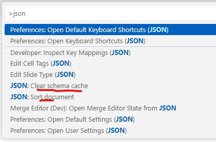 Non-standard capitalization of JSON commands · Issue #175232 · microsoft/vscode · GitHub