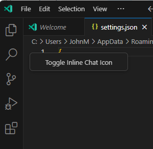 Gutter context menu unconditionally offers `Toggle Inline Chat Icon` · Issue #196739 · microsoft ...