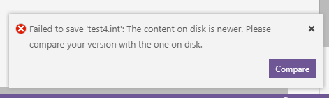 Dirty save Compare option not quite working right for FileSystemProvider-sourced documents ...