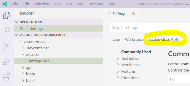 Setting UI tabs should have tooltips with settings locations · Issue ...
