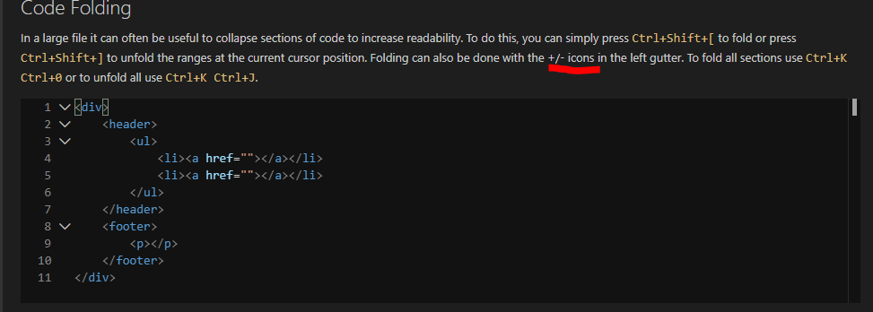 Code Folding section of Interactive Playground still refers to ...