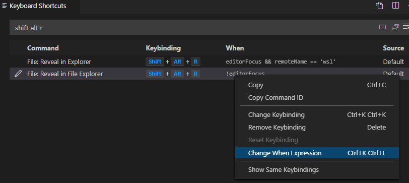 Reveal in Explorer shortcut keyboard doesn't work · Issue #100787 ...