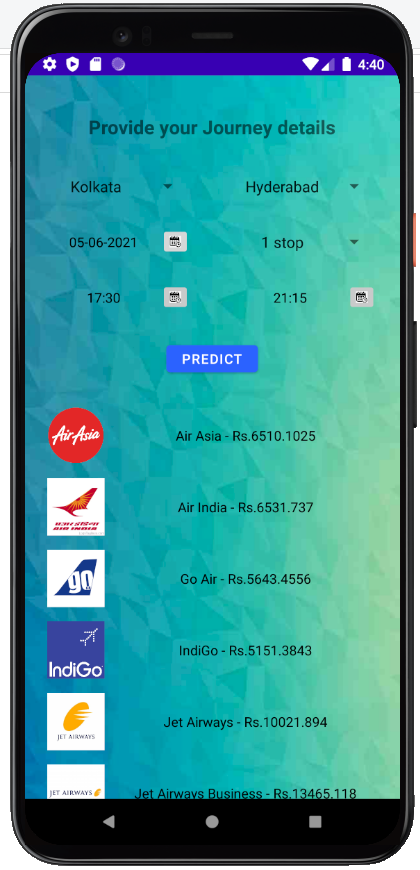 GitHub - manideep-kalyanam/Flight-Fare-Prediction-Android-Application: Flight Fare Prediction ...
