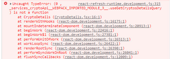 useGetCryptosDetailsQuery is not a function · Issue #78 · adrianhajdin ...