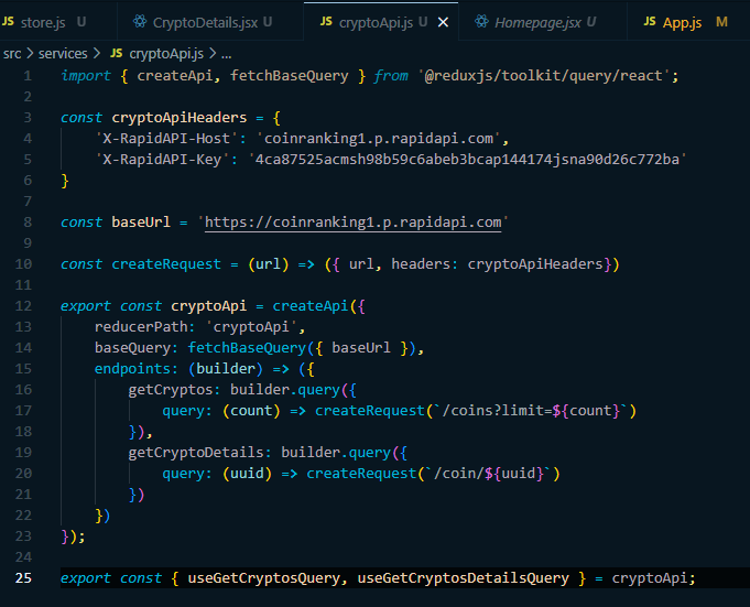 useGetCryptosDetailsQuery is not a function · Issue #78 · adrianhajdin ...