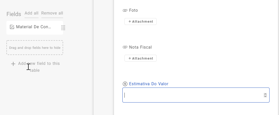 When I create a new form and find that the field properties are incorrect, I can't change them ...